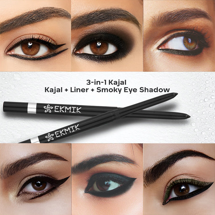 Eyelicious Kajal - Long lasting | Waterproof | Smudge & Transfer Proof ...
